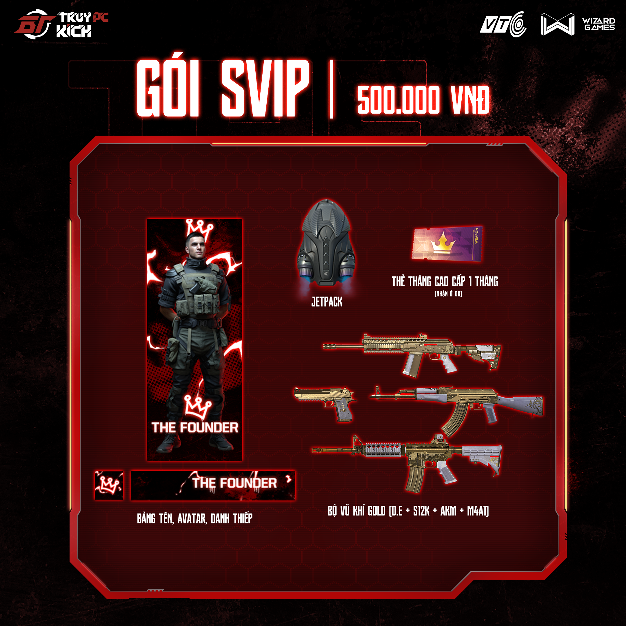 Mở bán gói Founder's Pack: Bao gồm gói VIP, gói SVIP và gói LEGENDARY ...